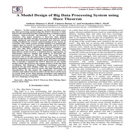 A Model Design Of Big Data Processing Using Hace Theorem Pdf