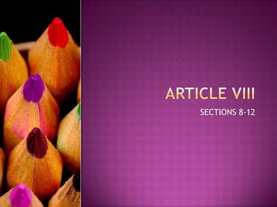 Article viii judicial department Sections 1 to 8 | PPT
