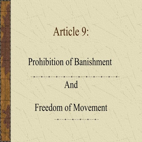Article 9 freedom of movement- | PPT