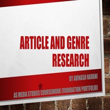 Article and Genre Research | PPTX