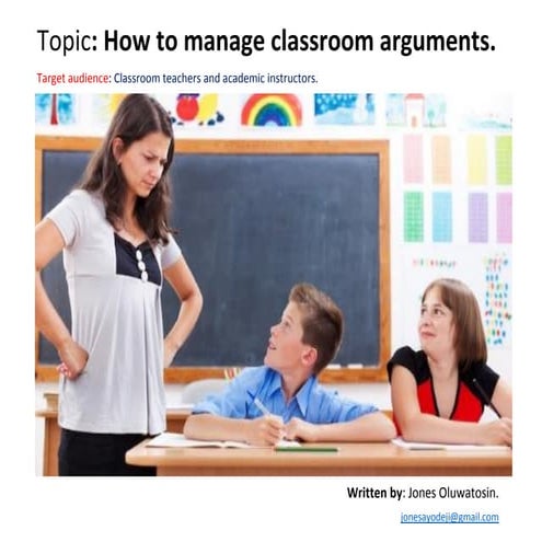 Managing Classroom Argument | PDF | Educational Assessment | Education