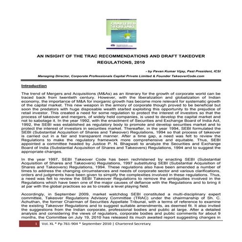 SAST REGULATIONS | PPTX