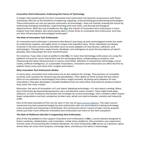 Revolutionizes Ello Creativity in 2025! https://ello.com/ | PDF