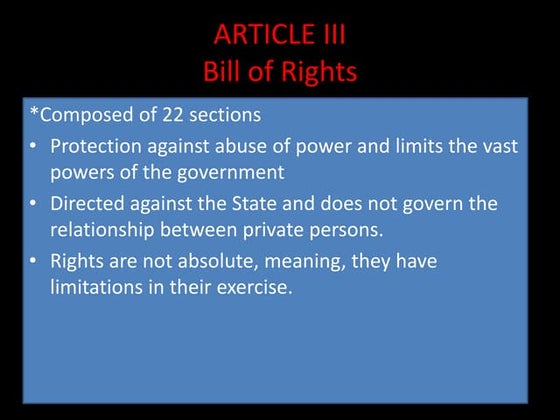 Article III Bill of Rights | PPT | Law