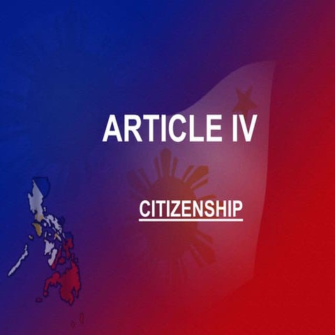 article IV- Philippine Government- pptx. | PPTX