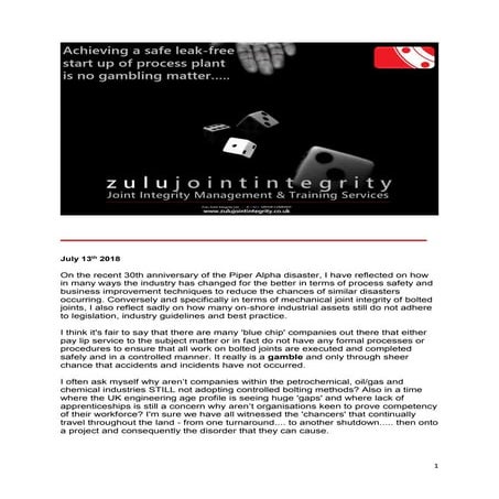 Joint Integrity Article - July 2018 | PDF
