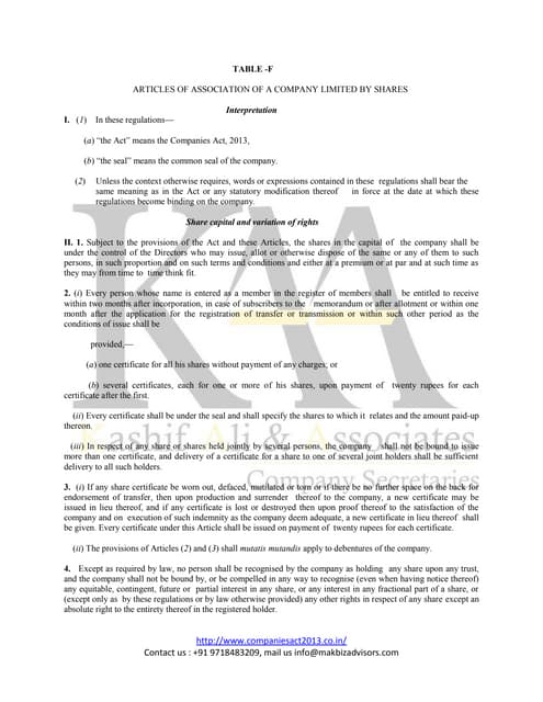 Apartment Association Byelaws Template | DOC