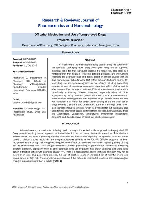 Off label use of antibiotics in pediatrics | PPT