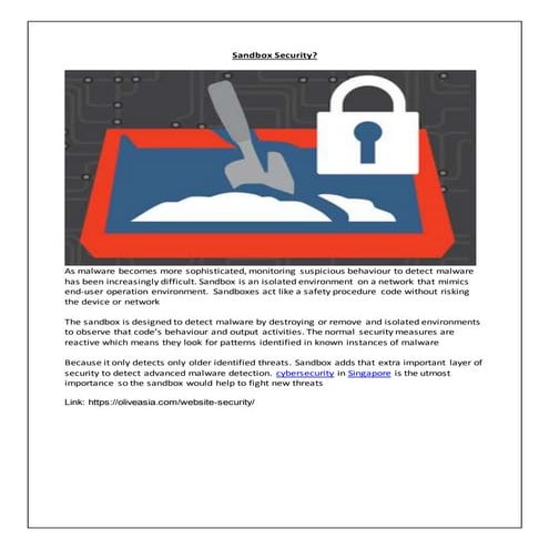Sandbox Security | PDF