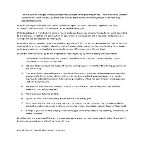 Effective Negotiations | PDF