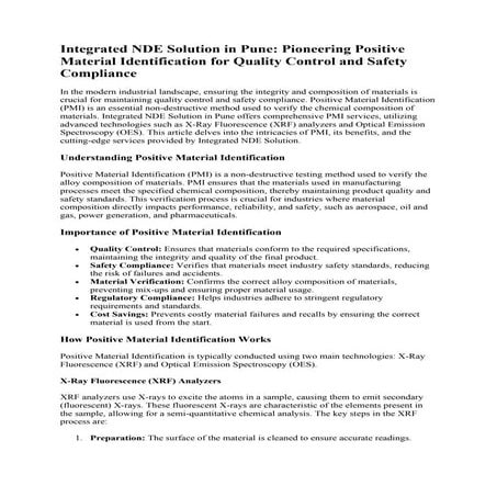 Article on Positive Material Identification | Integrated NDE Solution.pdf