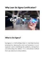 Six Sigma Principle and Methods | PPT
