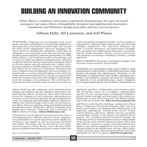 Building an Innovation Community | PDF | Business Administration | Business