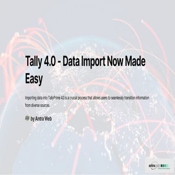 Tally Prime 4.0 - Data Import Now Made Easy | PDF
