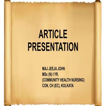 article presenntation in community health nursing.pptx