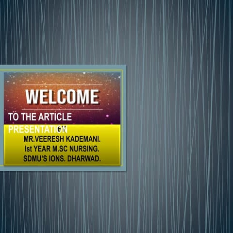 Article presentation | PPTX