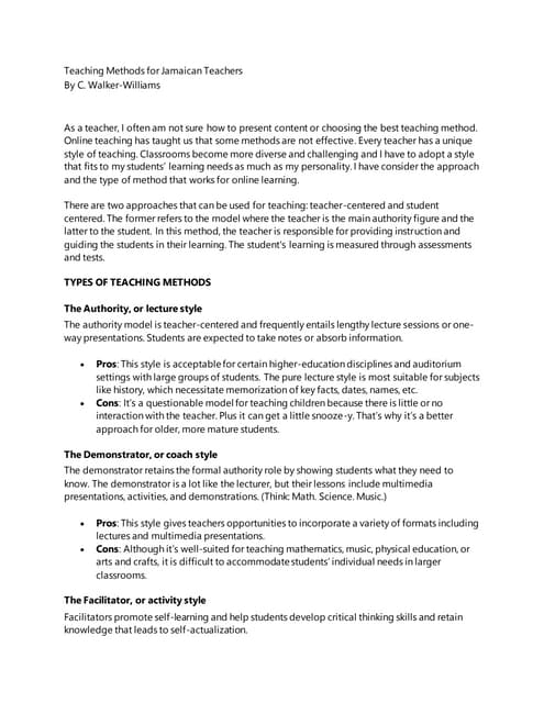 Teaching styles | PPT