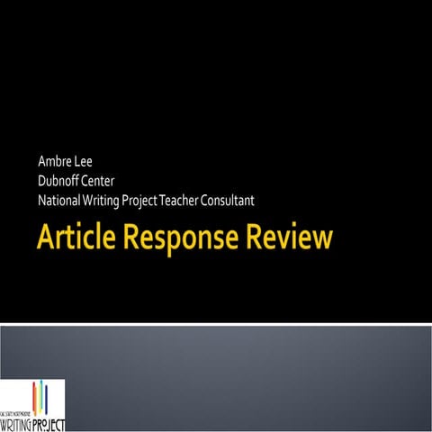 Article response | PPT