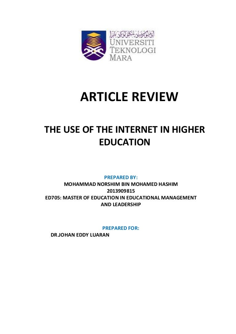 Article Review Article Review