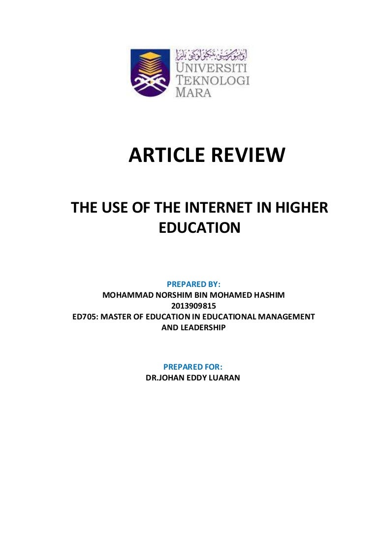 Article Review Article Review