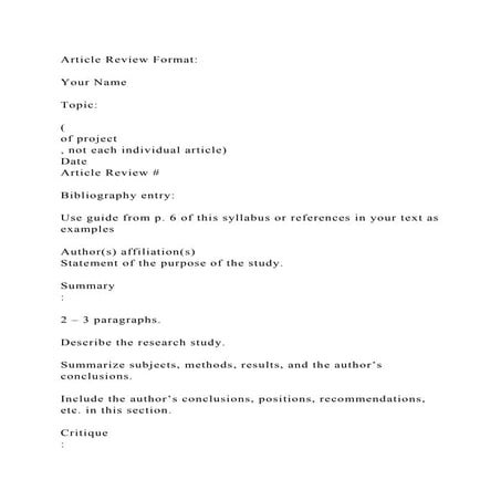 Article Review FormatYour NameTopic(of project, no.docx