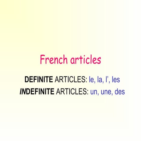 Les Articles | PPT