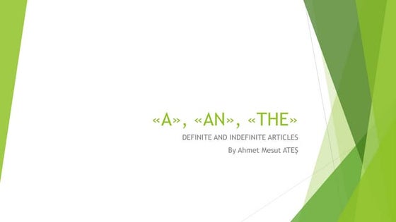 A an-the ppt. | PPT