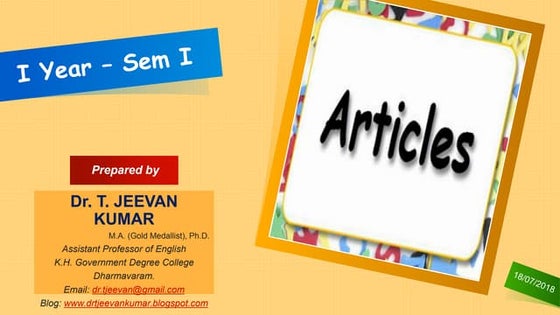 A - AN - The - Ppt on article | PPT