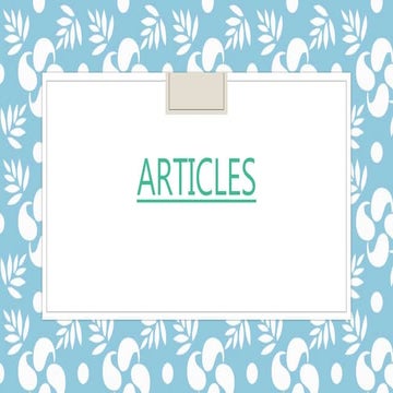 Articles ppt by S.Yuvitha | PPTX