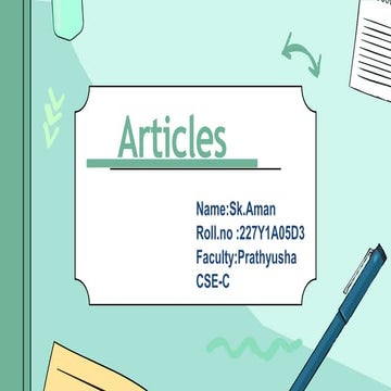 Article writing | PPT