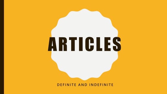 Articles a, an, the, zero article | PPT