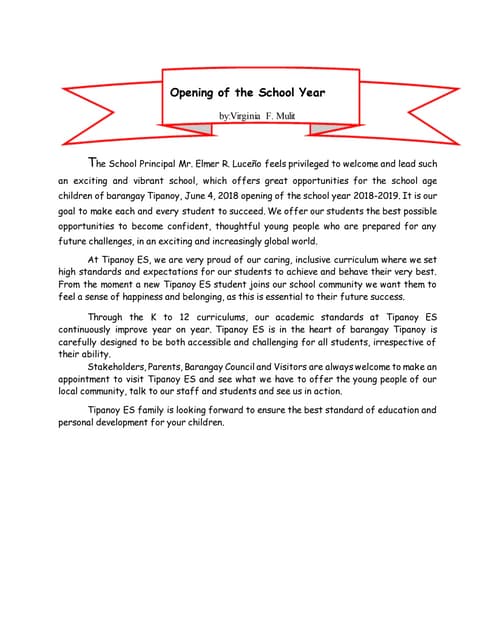 sample Brigada eskwela letter | PDF