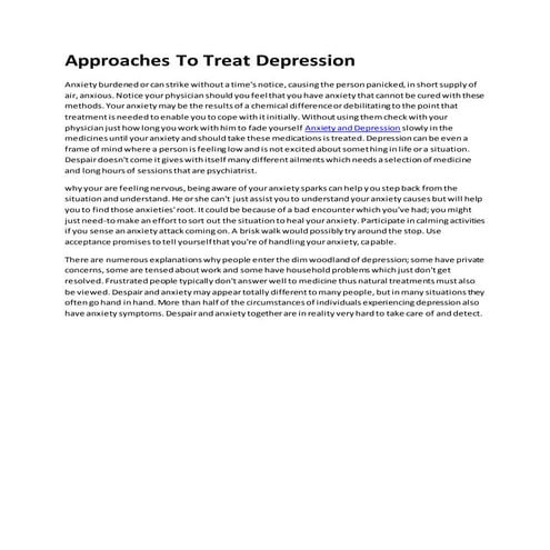 Affirmations to Overcome Anxiety and Depression | PDF