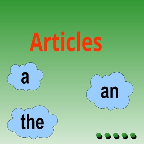 ARTICLES FOR OCCUPATIONAL PURPOSES ENGLISH LANGUAGE | PPT