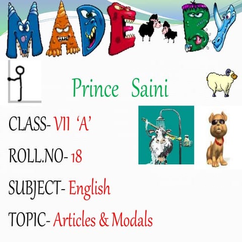 Articles and modals | PPTX