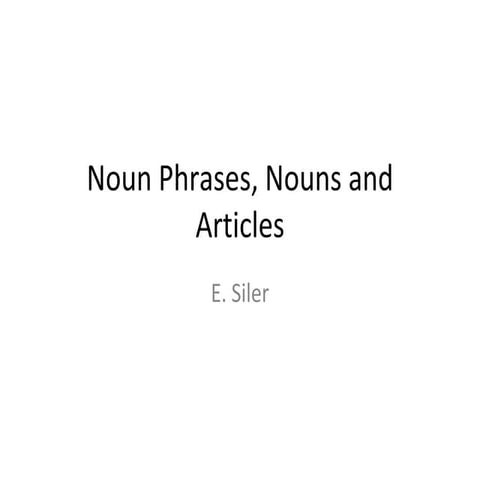 Articlesand nouns | PPTX