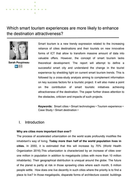 Smart Tourism Opportunity for Scotland | PPSX | Internet | Computing