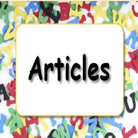 Articles day 1 | PPT