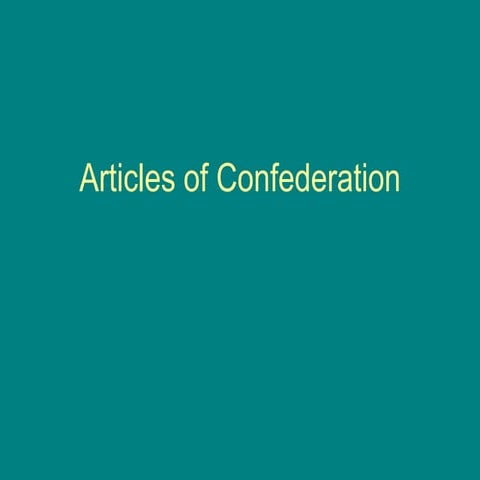 Articles of confederation | PPT