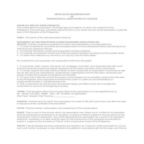 ARTICLES OF INCORPORATION sample.docx