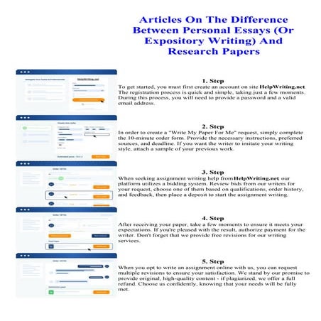 Articles On The Difference Between Personal Essays (Or Expository ...