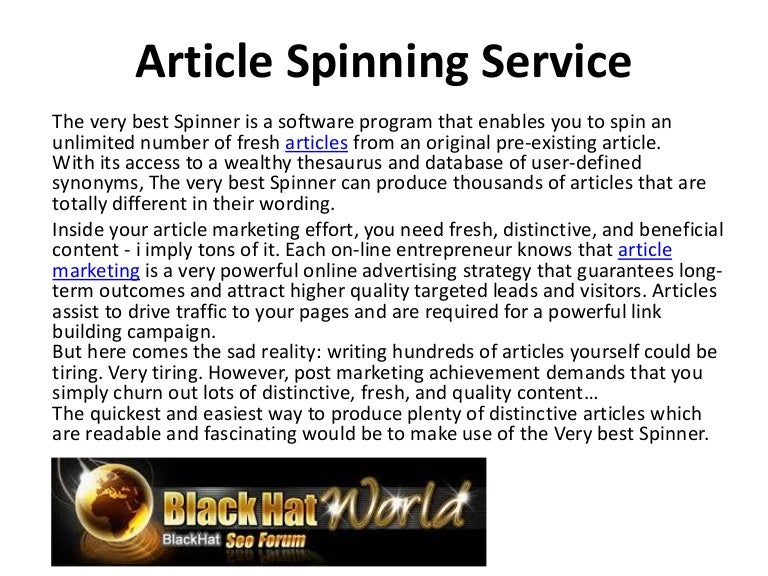 Best free article spinning download - jolomaryland