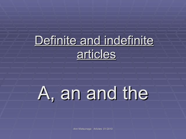 Grammar articles | PPT
