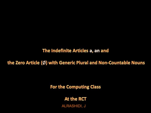 Articles presentation | PPTX