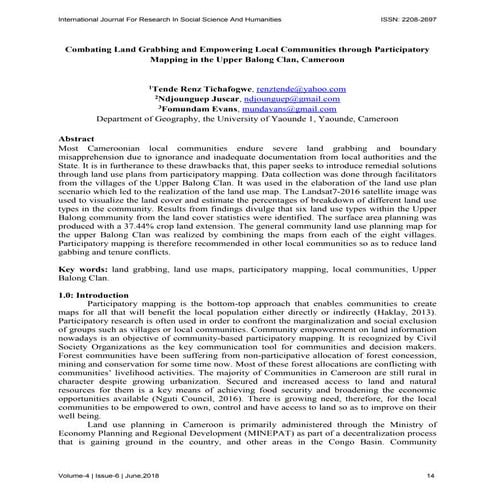 Combating Land Grabbing and Empowering Local Communities through ...