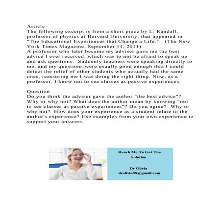 ArticleThe following excerpt is from a short piece by L. Randall, .docx