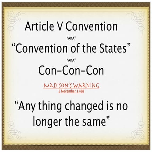 Article v convention / Why not? here's why not | PDF