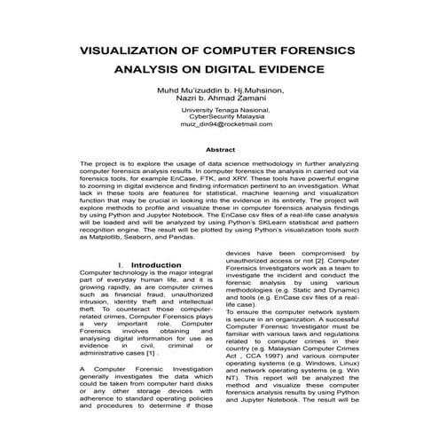 Visualization of Computer Forensics Analysis on Digital Evidence | RTF