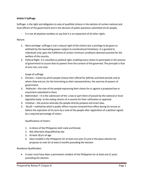 Article V Suffrage | DOCX