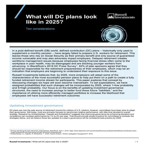 What will DC plans look like in 2025 | PDF